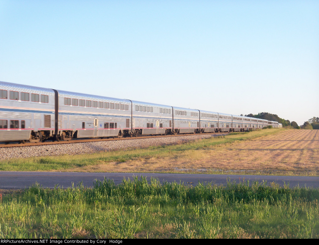 Superliners at sunset
